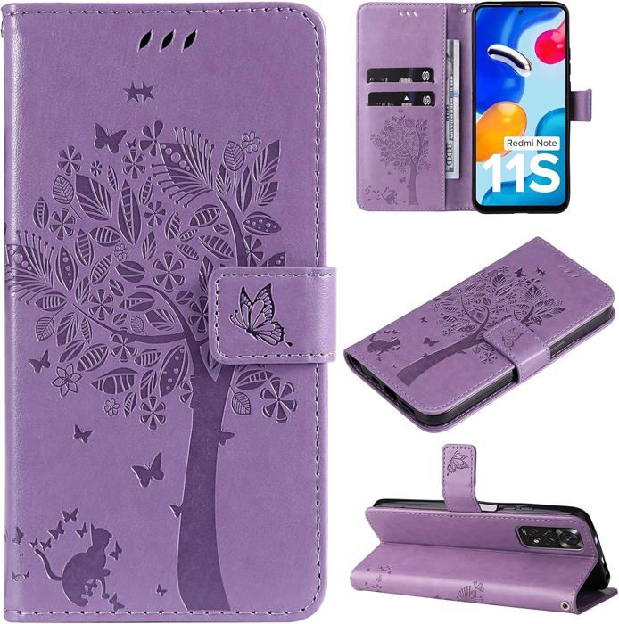 Étui en Cuir PU Rabattable pour Xiaomi Redmi Note 11/Note 11S avec ...