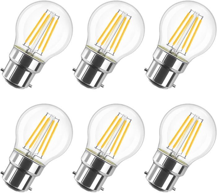 6W Ampoule LED Filament Bayonnate G45 B22 2700K Blanc Chaud 806Lm ...