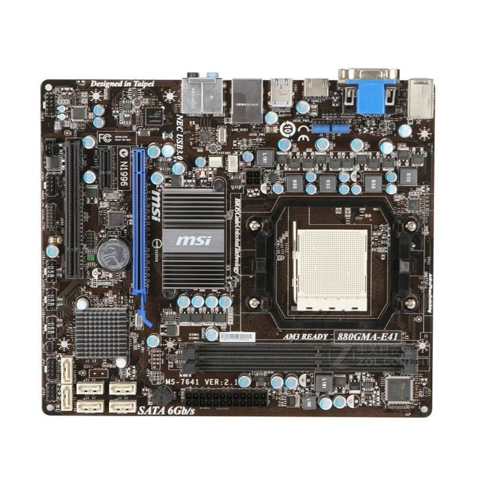 Carte mère MSI 880GMA-E41 AMD 880G Socket AM3 2xDDR3 SDRAM 16 Go Micro ATX - Cdiscount Informatique
