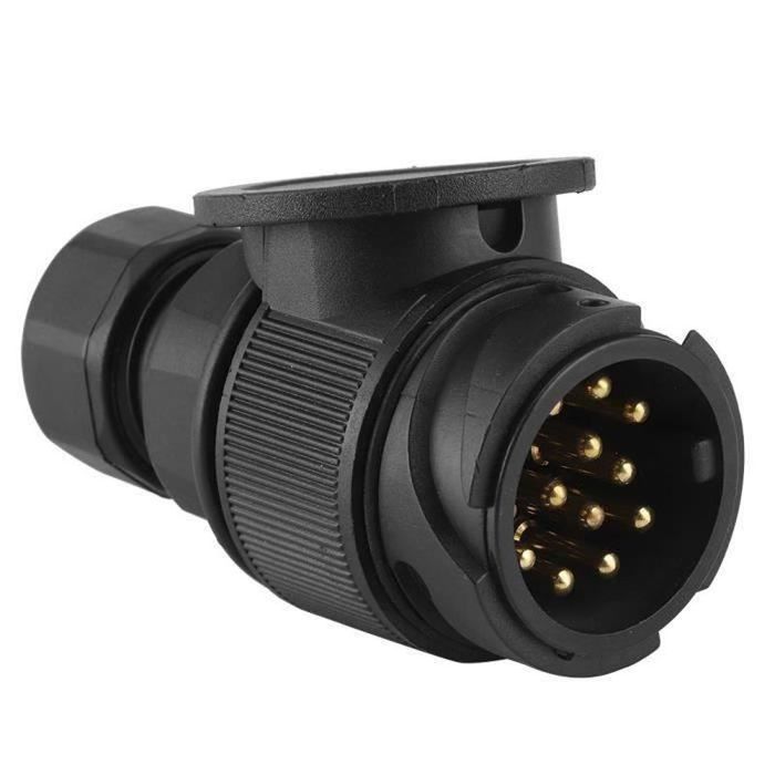 Fiche de remorque Prise de Remorque Portable à 13 Broches Accessoire de Connecteur EU pour ...