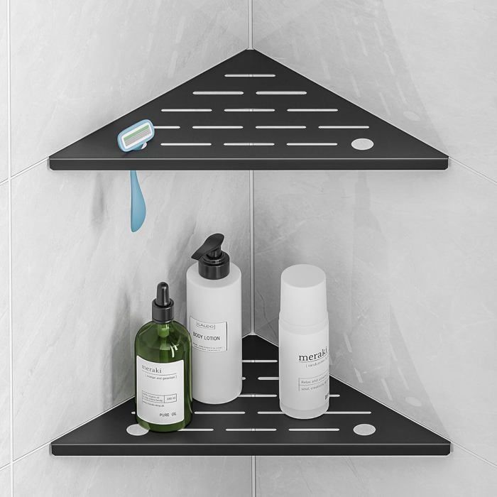 HBXS Shower Corner Shelf, 10 Inch Brushed Stainless Steel 304 Shower ...
