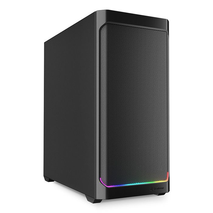Sharkoon AK4 RGB Strip Case PC ATX Nero con Illuminazione RGB e USB ...