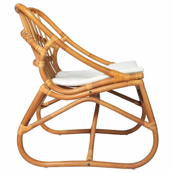 CLARENCE® Fauteuil de repos/ Chaise en rotin Marron clair Lin LV0152 ...