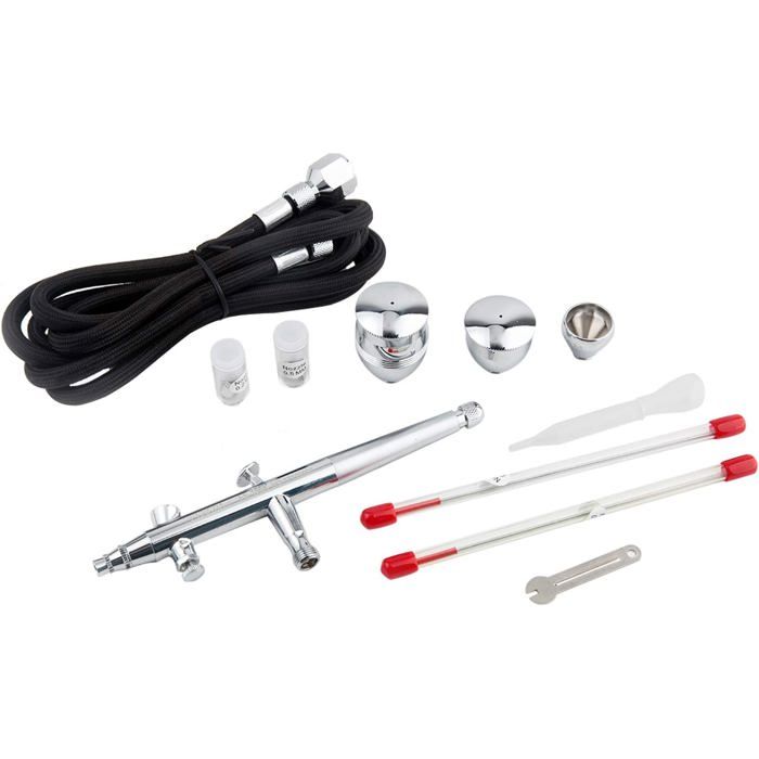 Fengda Kit aérographe FE-186K avec Bouton réglable Micro Air Avant et 3 ...