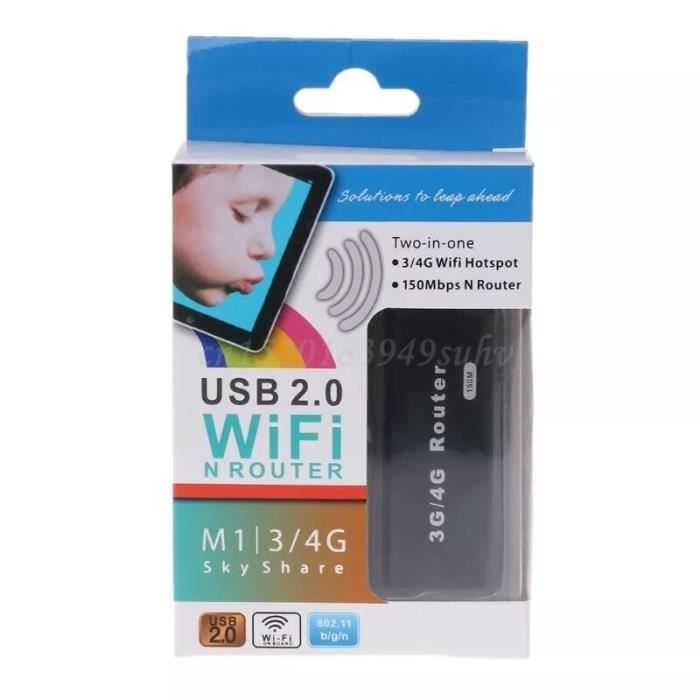Mini routeur WIFI Portable 3G-4G Wlan, 150Mbps, USB, Hotspot Client ...