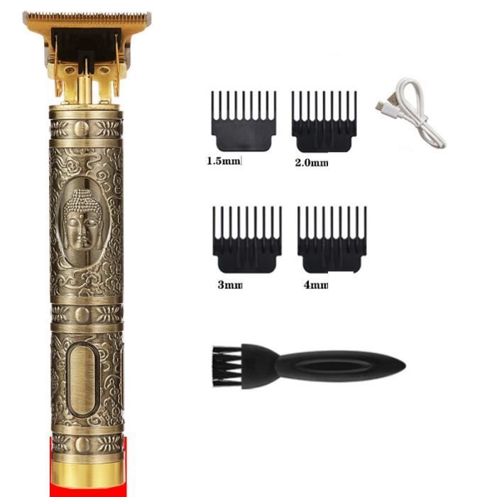 USB Budda - Tondeuse à cheveux électrique T9 pour hommes, rasoir sans fil professionnel, barbier ...