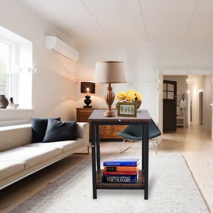 AKO-Table Basse Table d'appoint Industrielle Meuble De Rangement Simple ...