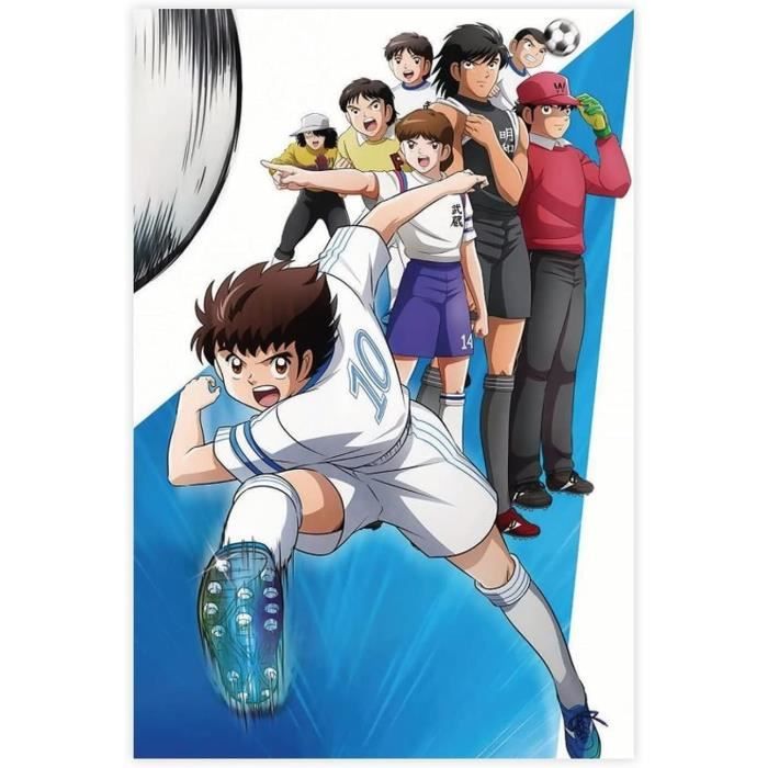 Poster Anime Captain Tsubasa Sur Toile Pour Décoration De Chambre À ...