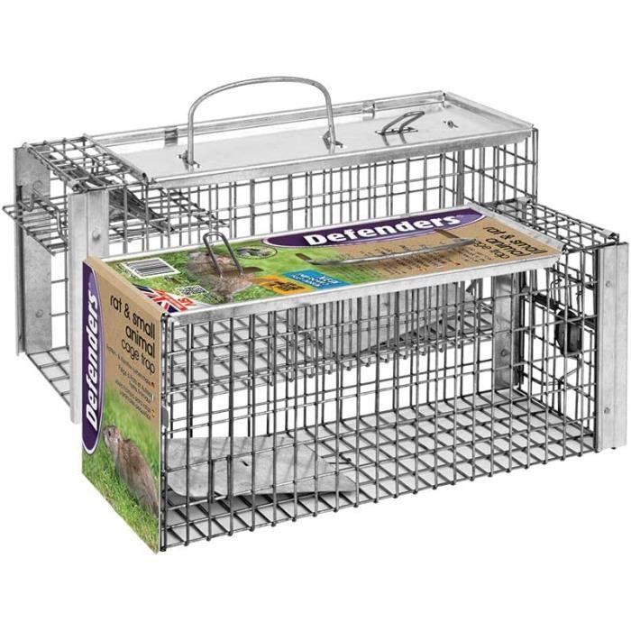 AJW-Piège à cage pour rats et écureuils (sans cruauté facile à appâter ...