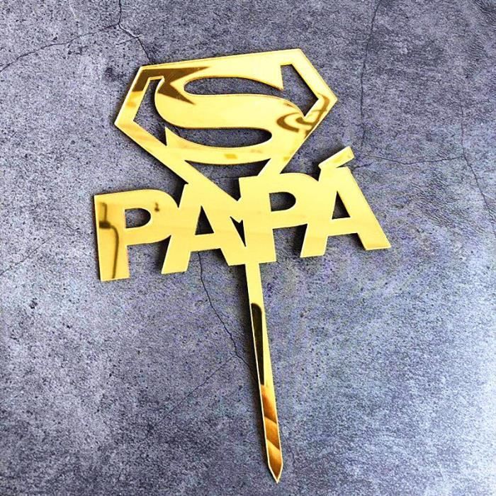 Super papa gâteau Topper joyeux fête des pères gâteau Topper meilleur ...