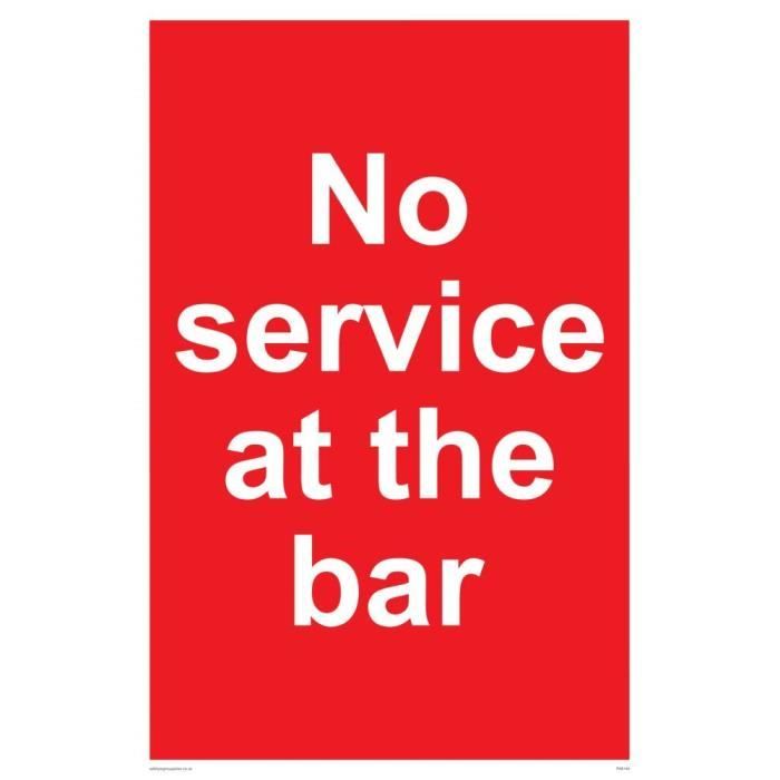 Viking Signs Pas de service au bar - PA6144-A2P-1M - Cdiscount Bricolage