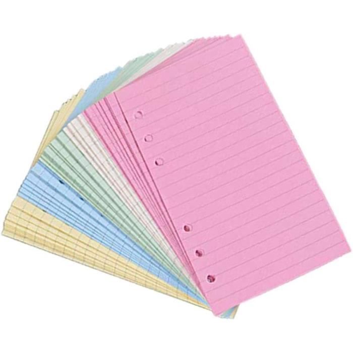 50 Feuilles De Papier A6, Classeur À 5 Anneaux, Papier De Rechange ...