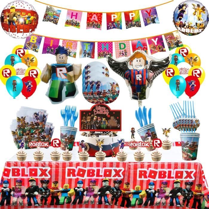 Roblox Vaisselle De Fête Anniversaire,Decoration Roblox Anniversaire ...
