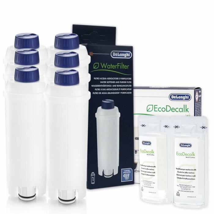Kit d'entretien - DELONGHI - AL-S002 - 6 filtres Aqualogis - Détartrant ...