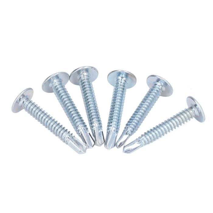 EJ.life vis à tête ronde galvanisées 250 pièces vis à tête ronde rondelle en acier au carbone ...
