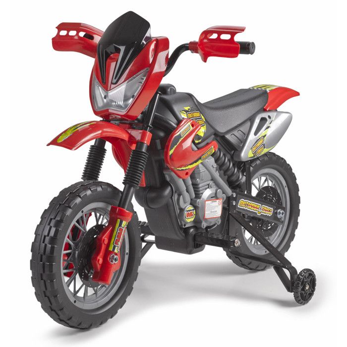 Moto Cross Enfant - FEBER - Motor Cross 400F 6V Rouge - Electrique - A ...