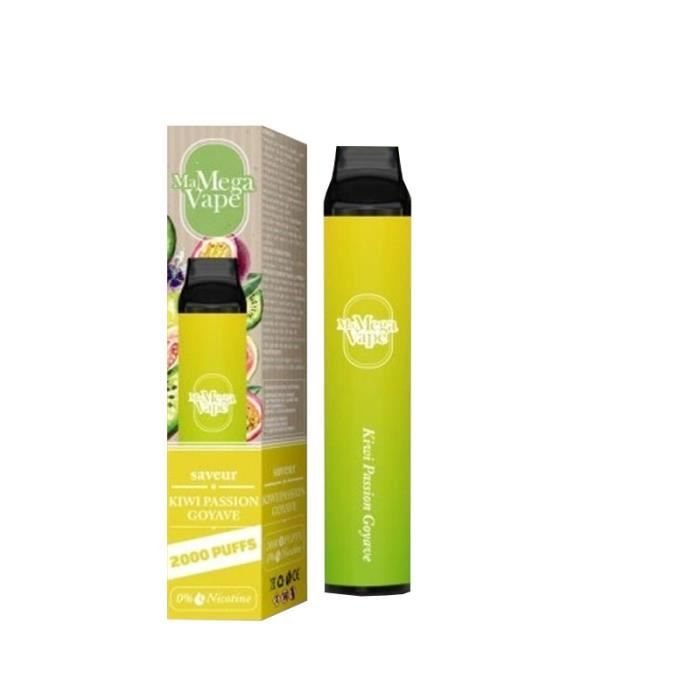 MA MEGA VAPE 2000 PUFF 0MG KIWI PASSION GOYAVE - Cdiscount Au quotidien