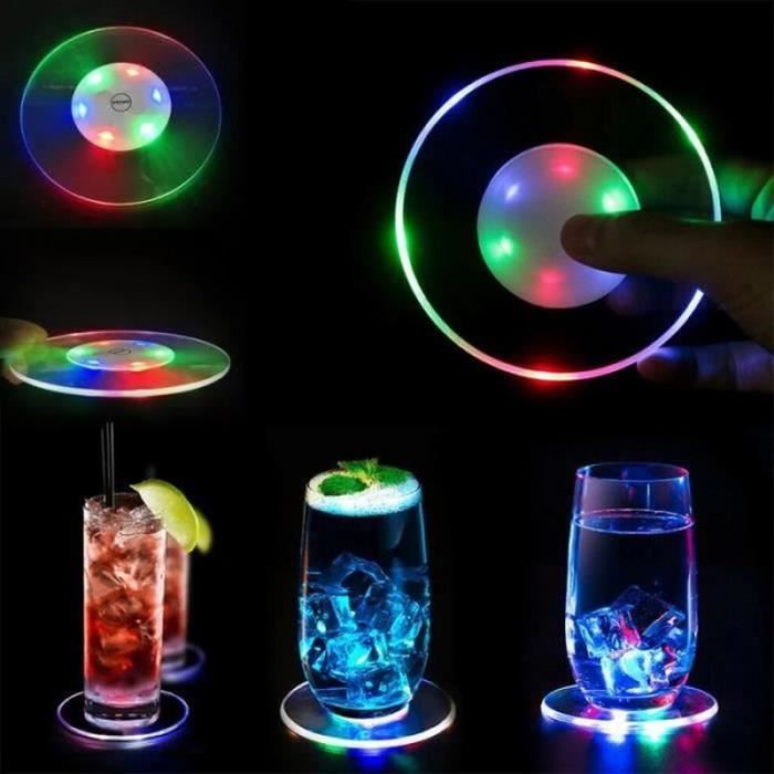 LAMPE A POSER Lampe A Poser Coaster Ultralight Led Lampe De Base Clignotante Pour Cocktail ...
