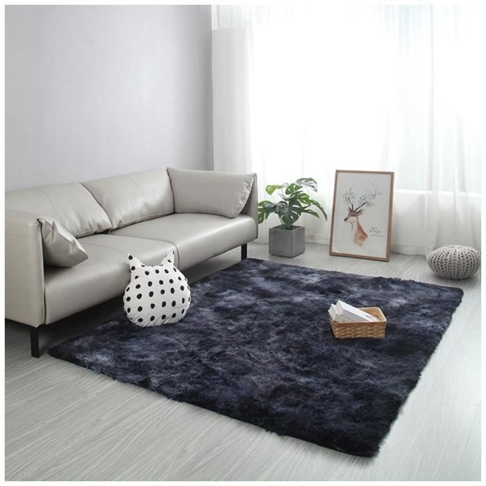 150x200cm - Tapis Shaggy Doux Salon Tapis Antidérapant Tapis à Poils Longs Moelleux Tapis de Sol ...