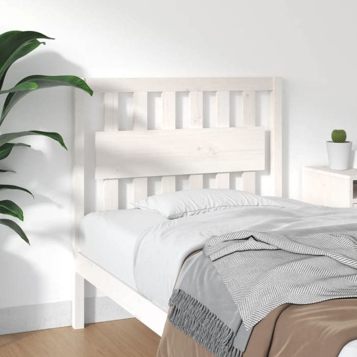 VidaXL Tête de lit Blanc 95,5x4x100 cm Bois massif de pin 818551 ...