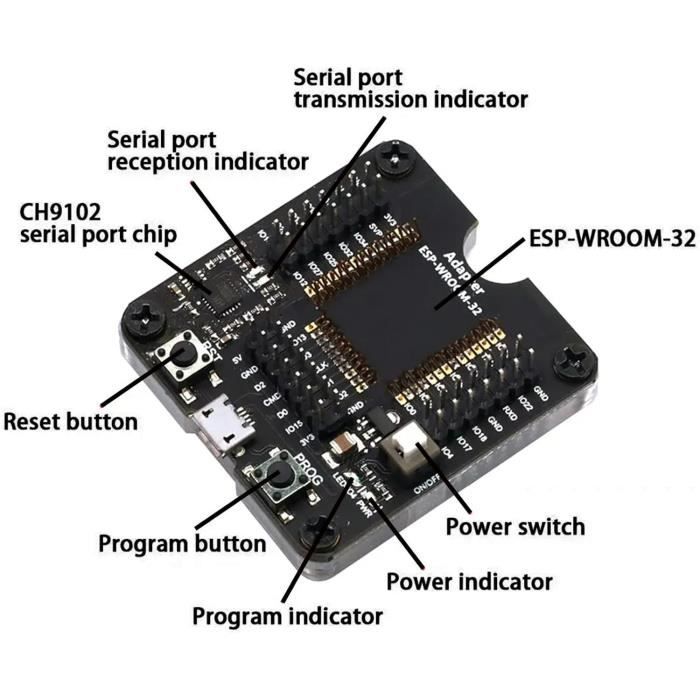 ESP32 ESP-WROOM-32 Module de Carte de développement, Test Burn Fixture ...