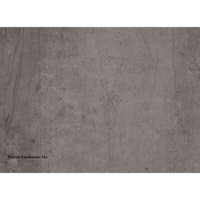 Table de jardin rectangulaire Sotta, plateau Fundermax® - graphite/sky ...