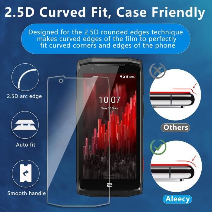 [3 Pièces] Verre Trempé pour Crosscall Core M5 Ecran Anti Espion, Film Protection écran Anti ...