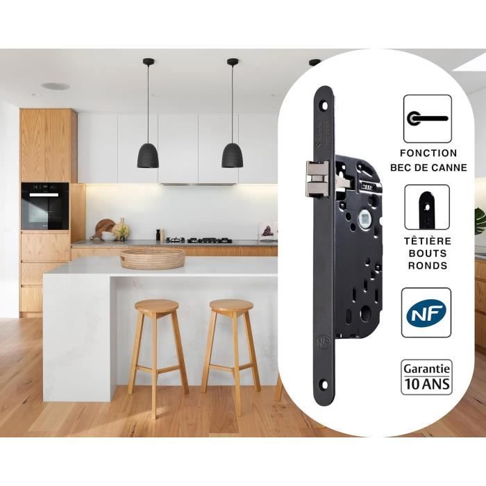 Serrure À Encastrer Bec De Cane, Sans Clé, Certifiée Nf Niveau 2, Axe À ...