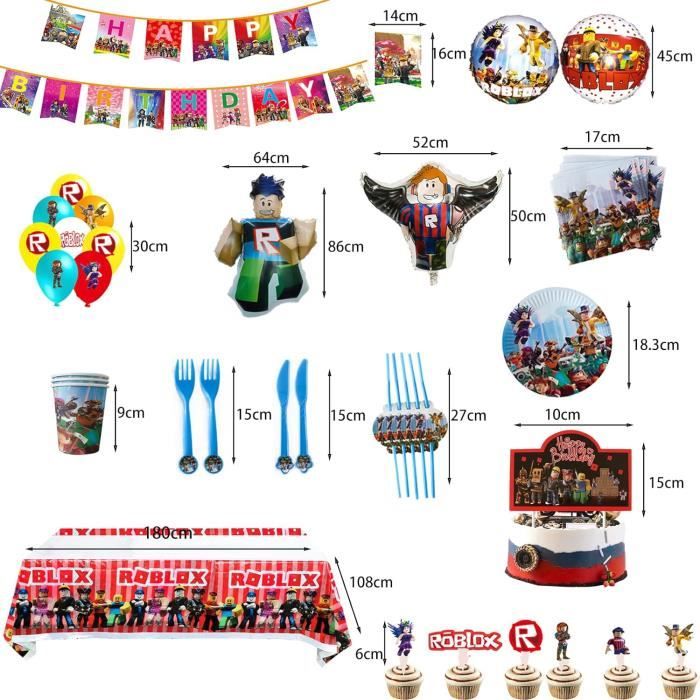 Roblox Vaisselle De Fête Anniversaire,Decoration Roblox Anniversaire ...