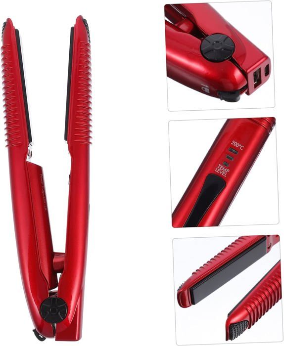 Rouge Fer à Lisser Mini Agitateur De Cheveux Sans Fil Cheveux Portables ...