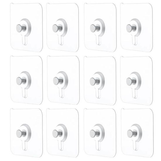 12 Pièce Adhesif Accroche Tableau Sans Percer,Attache Cadre Adhésif ...