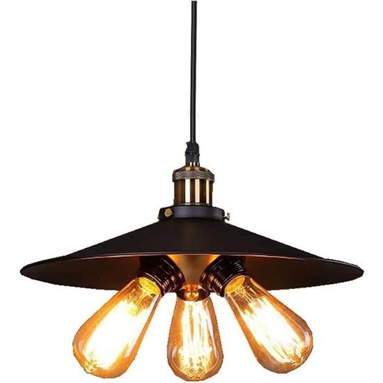 Lustre Suspension À 3 Flamme Vintage Au Design Industriel, Créative Eclairage De Plafond Rétro ...