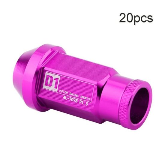 Écrou de roue de course Vis de pneu de voiture Écrou en aluminium de roue de course M12X1.5 ...