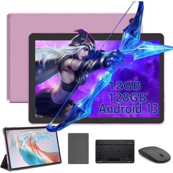 Tablette Android 13,Tablette Tactile 10 Pouces,Tablette Gaming Octa Cœur,12Go Ram + 128Go Rom ...