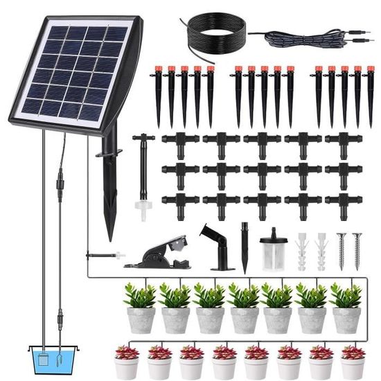 Kit D'Irrigation Goutte À Goutte Automatique Énergie Solaire, Système D ...
