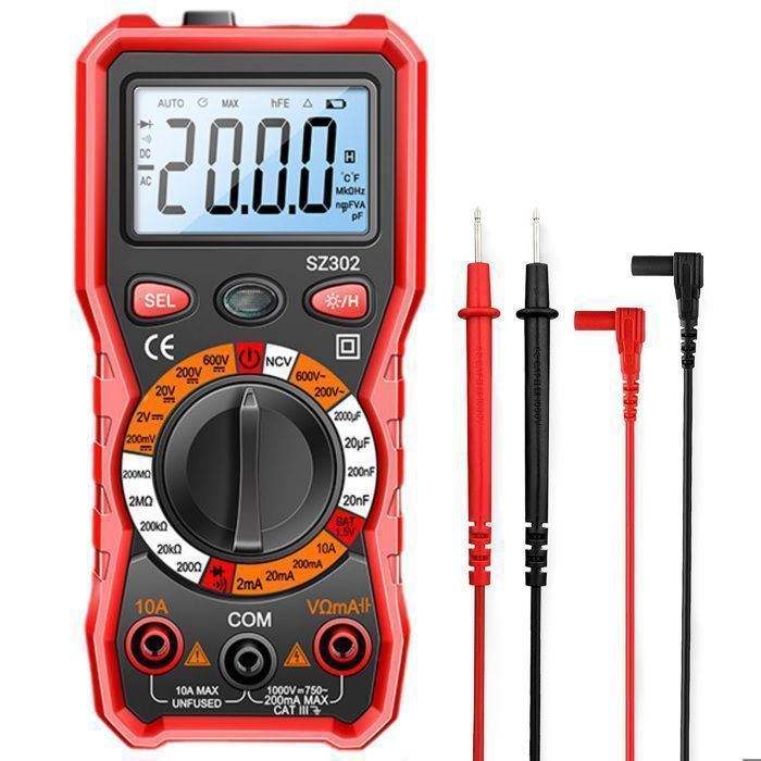 Multimètre Numérique,Multimètre Digital,Voltmètre Multifonctions 2000 ...