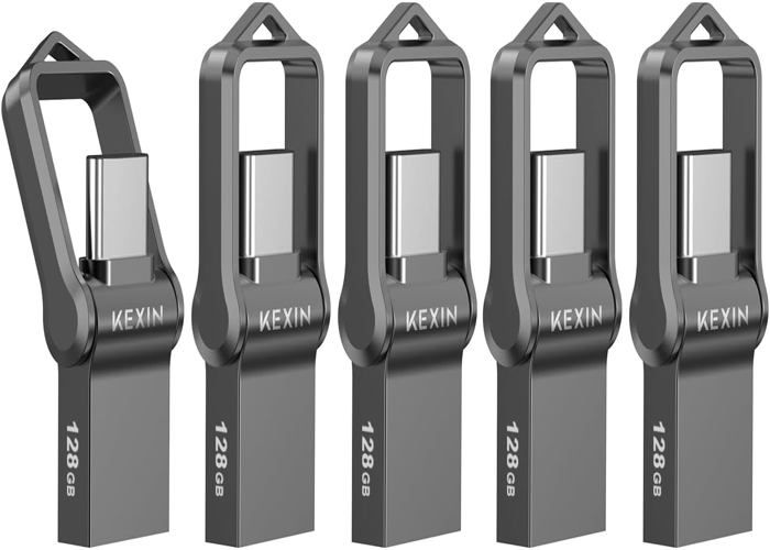 Lot De 5 Clés Usb C 128 Go Type C Pen Drive Otg Usb C Clé Usb Type C ...
