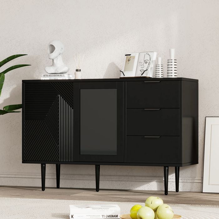 Meuble Buffet Bahut Bas Salon Salle A Manger Rangement-style Modern ...