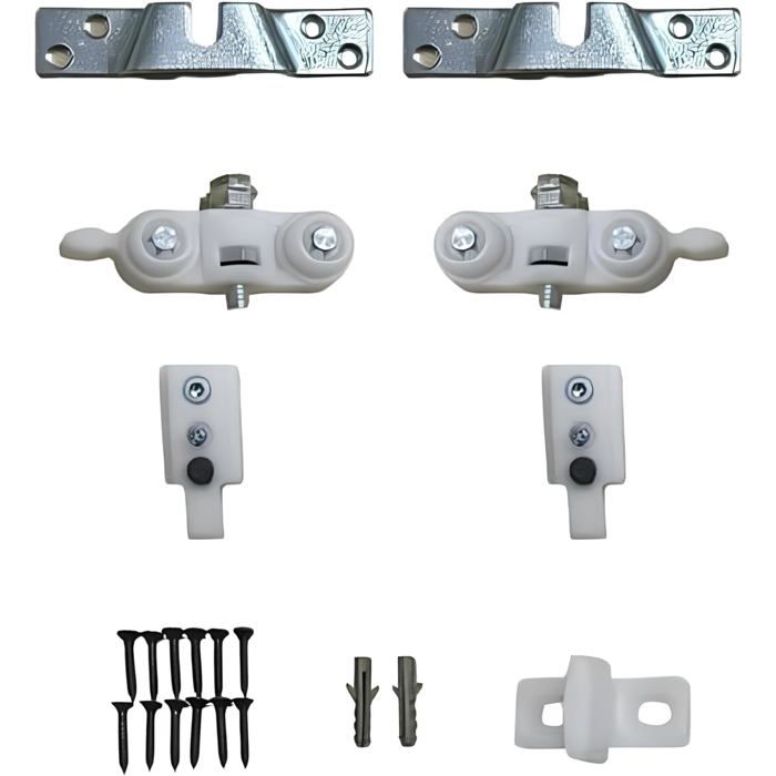 Sliding Track Door Kit - Includes 2 Sliding Carts, 2 Top Locks, 2 Panel ...
