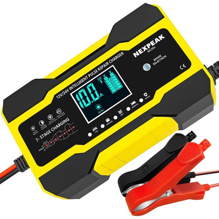 Car Battery Charger,10 Amp Car Battery Charger,Fully Automatic 12V 24V ...