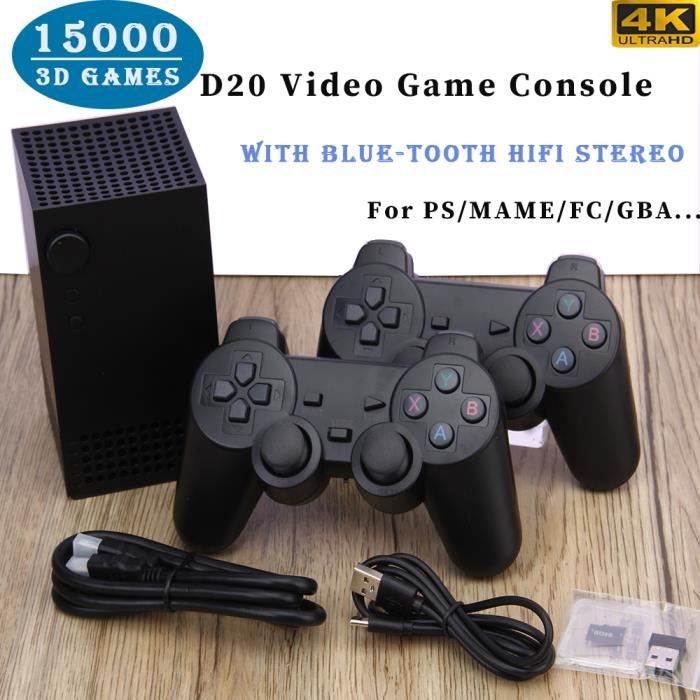 15000jeux-Console de jeu vidéo audio D20 4K, 2023 jeux 3D rétro, 9 ...