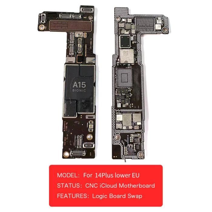 14Plus UE inférieure-Carte Mère Mathiée CNC Polissage CPU I-RF Logic Board pour iPhone 4G 5G ...