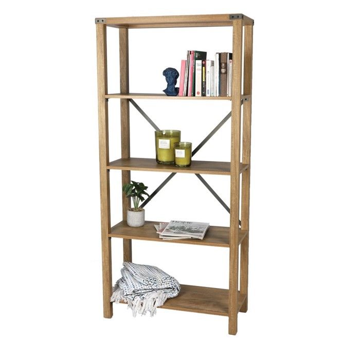 Bibliothèque de bureau avec croisillons en métal collection BELVINA ...