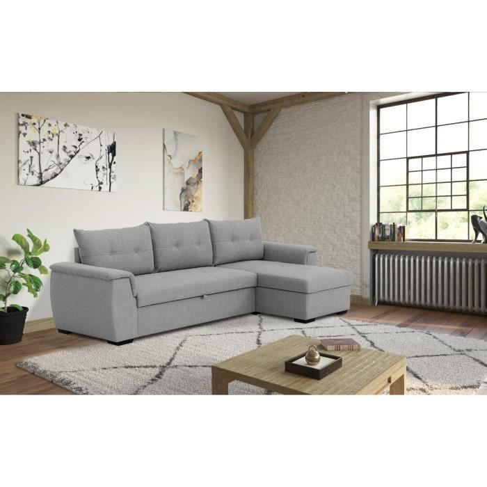 SHOT CASE - Canapé d'angle convertible réversible 4 places TAJJ - Tissu ...