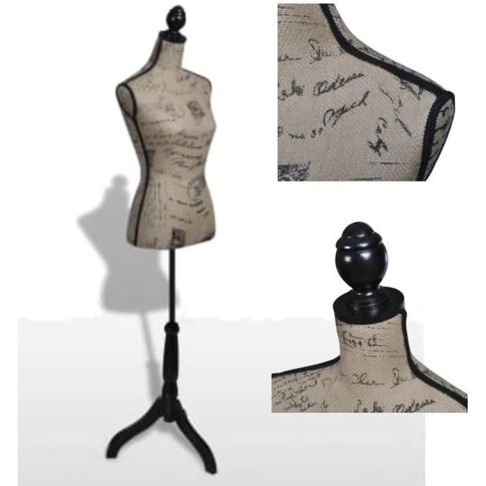 Buste de couture Mannequin de Femme réglable en hauteur de 133 cm à 168 ...