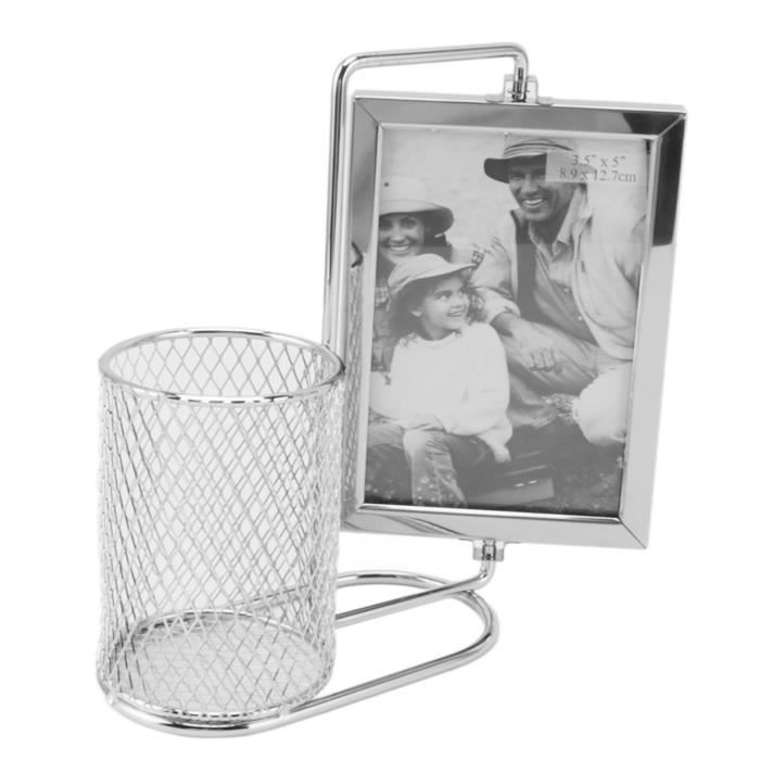 Dilwe Cadre photo porte-stylo Design Rotatif Porte-stylo Cadre Photo en ...