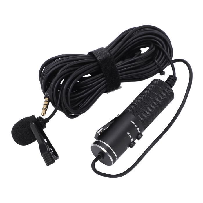 EJ.life Micro à condensateur pour caméscope DSLR Microphone Lavalier 6M ...