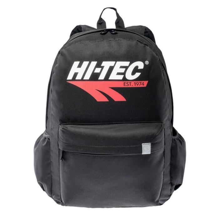 Sac à dos - HI-TEC - Brigg - Noir-Rouge-Blanc - Mixte Adulte ...