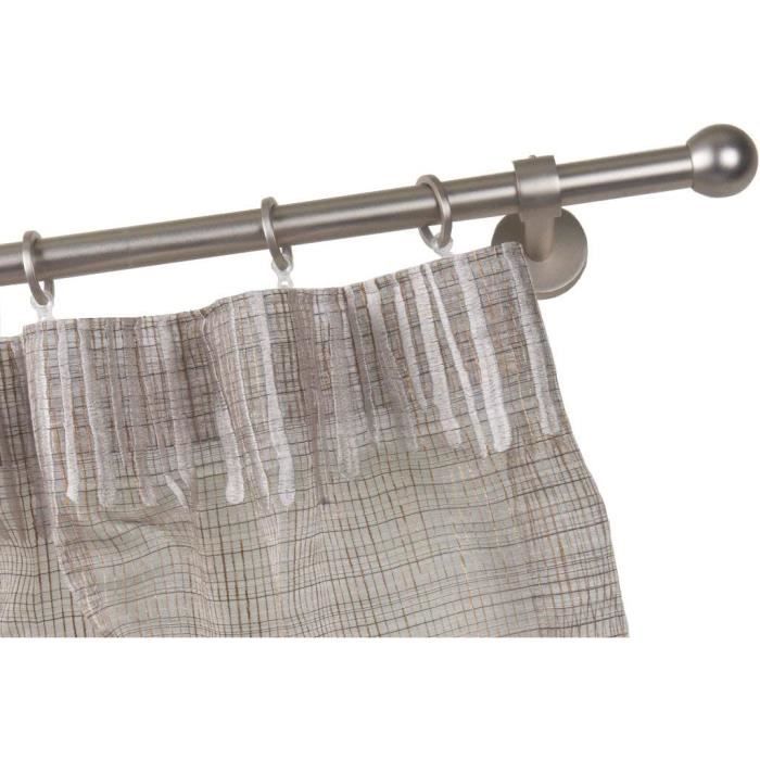 InCasa Tringle a Rideaux O 20 mm, L. 320 cm. en Acier satine Complet - Cdiscount Maison