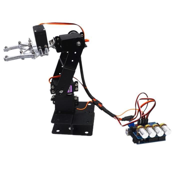 Kit Robot Diy Assemblé 4-dof Bras Mécanique 4 Servos en Acier ...
